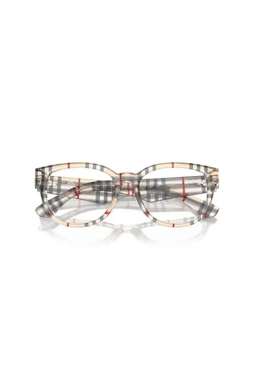 Burberry 51mm Phantos Optical Glasses - Tan/grey