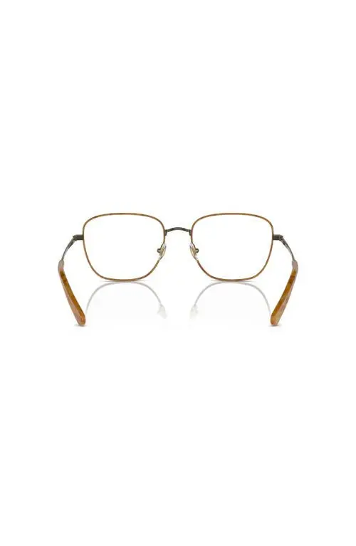 Brooks Brothers 54mm Square Optical Glasses - Gold