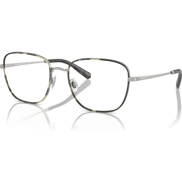 Brooks Brothers 54mm Square Optical Glasses - Silver
