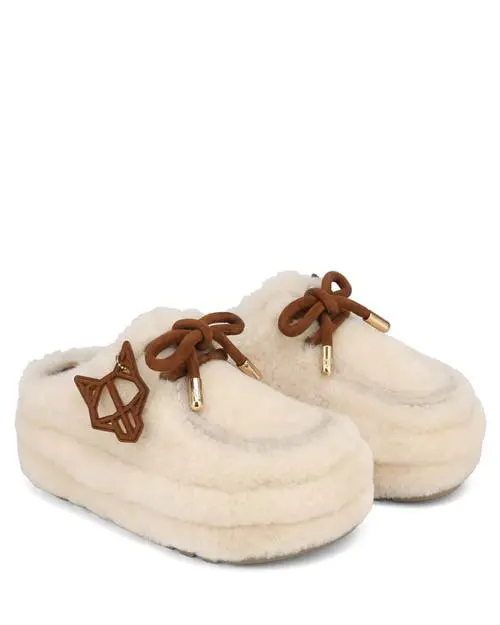 NAKED WOLFE Blizzard Suede/shearling Slip-on - Sand