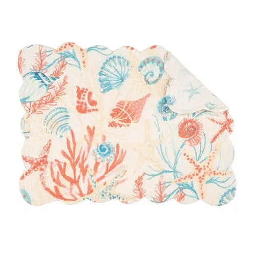 C&F HOME Shelly Shores Placemat, Set Of 6 - Blue