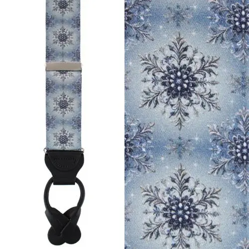 Trafalgar Silk Snowflake Braces - Light Blue