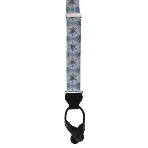 Trafalgar Silk Snowflake Braces - Light Blue
