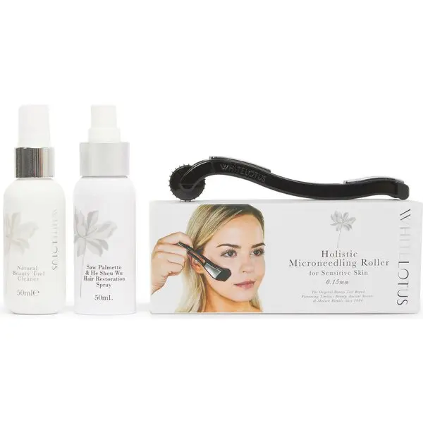 WHITE LOTUS BEAUTY Holistic Dermaroller Kit For Hair - Black