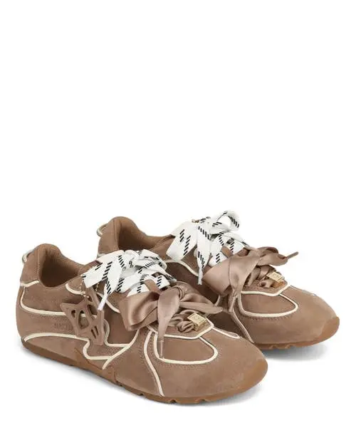 NAKED WOLFE Adored Suede Sneakers - Mushroom
