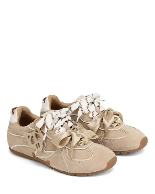 NAKED WOLFE Adored Suede Sneakers - Off White