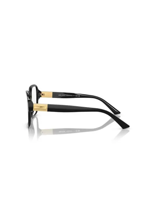 JIMMY CHOO 54mm Square Optical Glasses - Black
