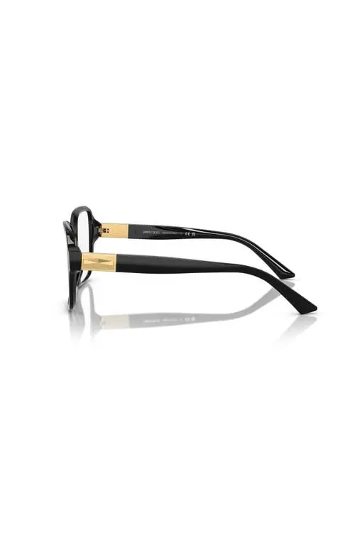 JIMMY CHOO Square Frame Acetate Eyeglasses - Black