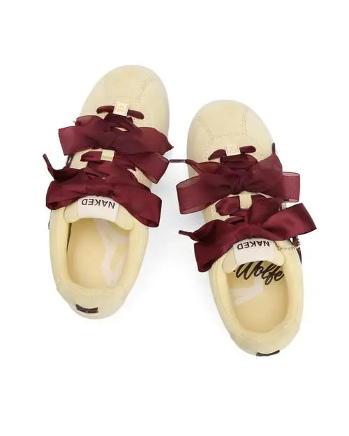 NAKED WOLFE Sneakers With Ribbon Detailing - Yellow