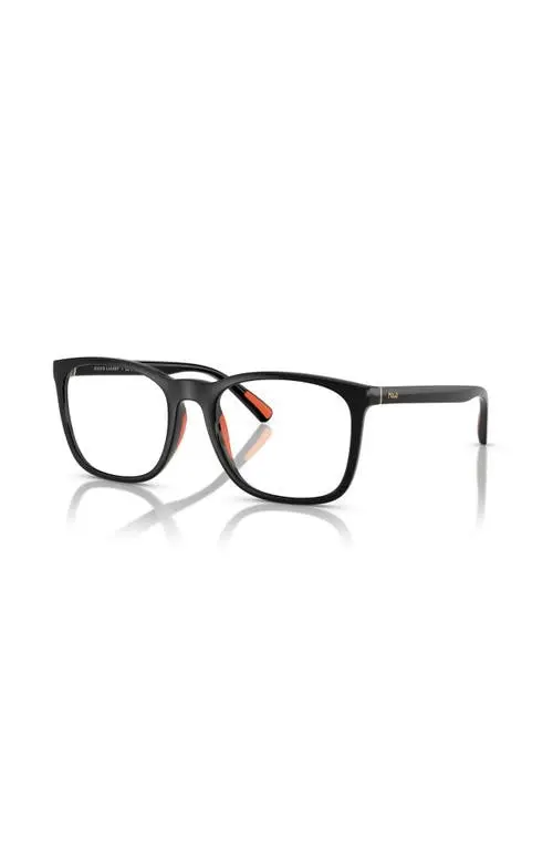 Polo Ralph Lauren 52mm Rectangle Optical Glasses - Black