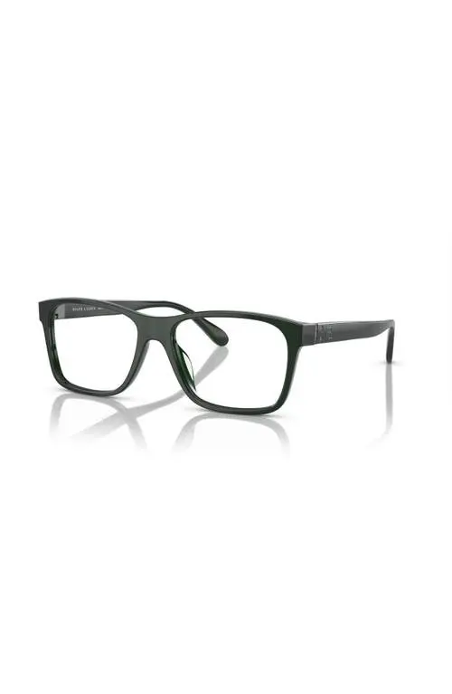 Ralph Lauren 56mm Rectangle Optical Glasses - Green