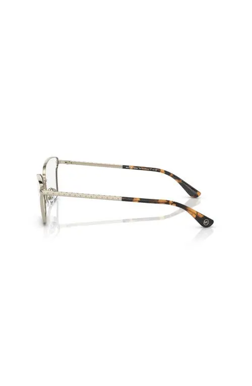 Michael Kors 53mm Rectangle Optical Glasses - Gold
