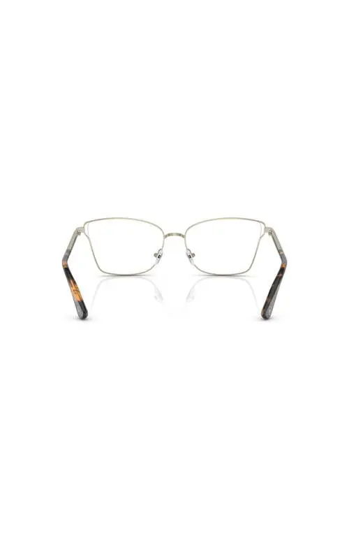 Michael Kors 53mm Rectangle Optical Glasses - Gold