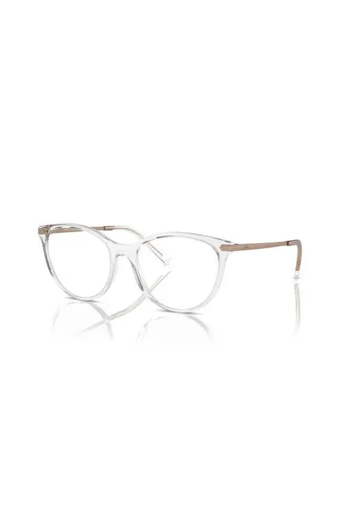 Armani Exchange 53mm Cat Eye Optical Glasses - Transparent