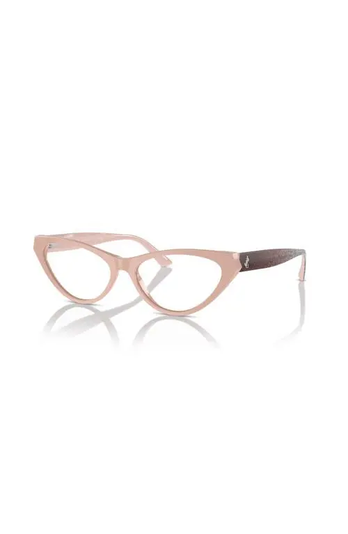 JIMMY CHOO 53mm Cat Eye Optical Glasses - Pink