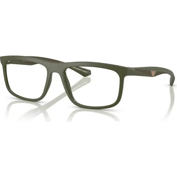 Emporio Armani 55mm Square Optical Glasses - Green