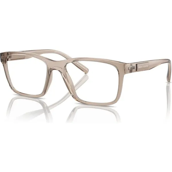 Armani Exchange Rectangle Full Rim Eyeglasses - Brown