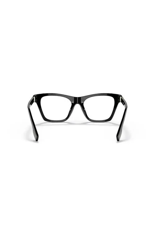 Burberry 52mm Square Optical Glasses - Black
