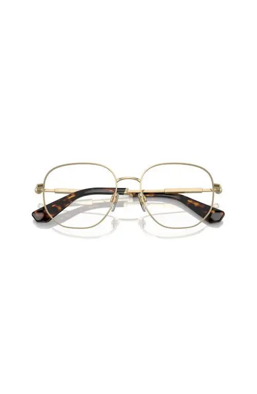 Burberry 55mm Square Optical Glasses - Gold