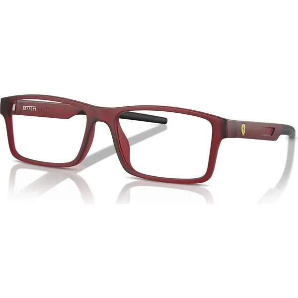 SCUDERIA FERRARI 57mm Rectangle Optical Glasses - Red