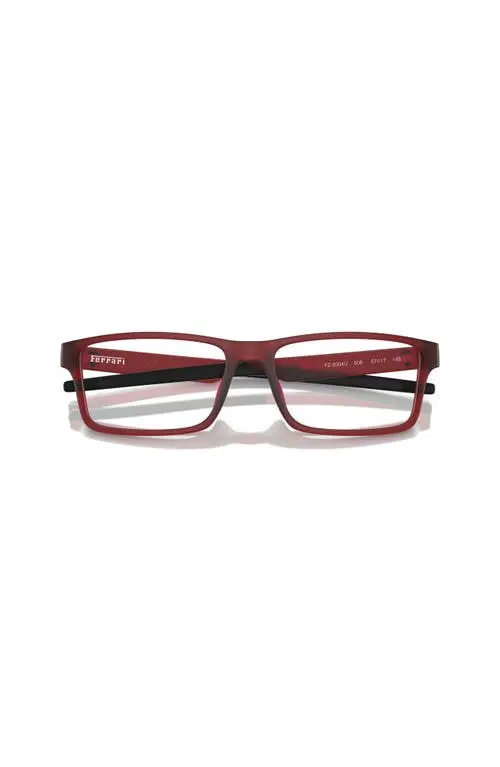 SCUDERIA FERRARI Rectangle Optical Glasses - Red