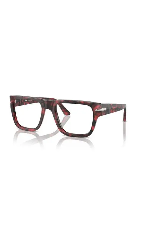 Persol 53mm Square Optical Glasses - Tortoise
