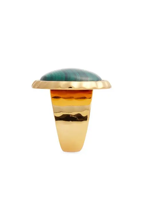 Nest Jewelry Semiprecious Stone Adjustable Ring - Green