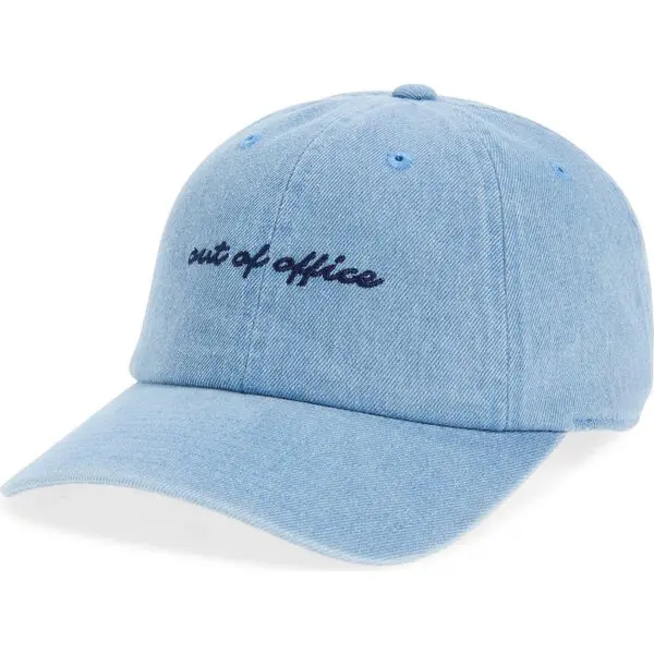 American Needle Out Of Office Embroidered Baseball Cap - Denim Twill