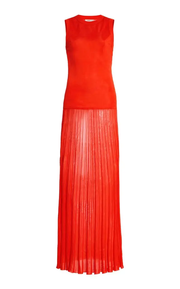 ZANKOV Gretchen Knit Jersey Maxi Dress - Red
