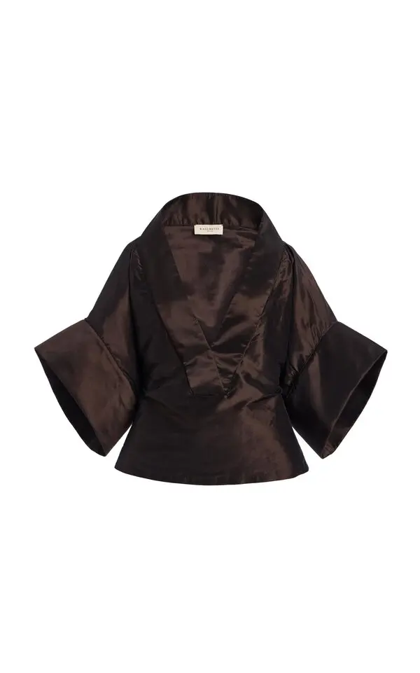 KALLMEYER Winslow Silk Top - Brown
