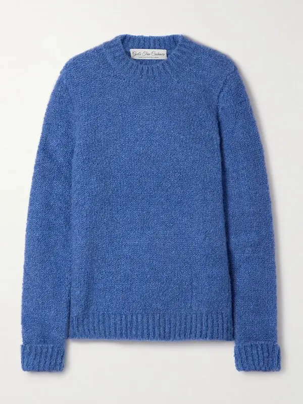 GOD’S TRUE CASHMERE Cashmere-bouclé Sweater - Blue