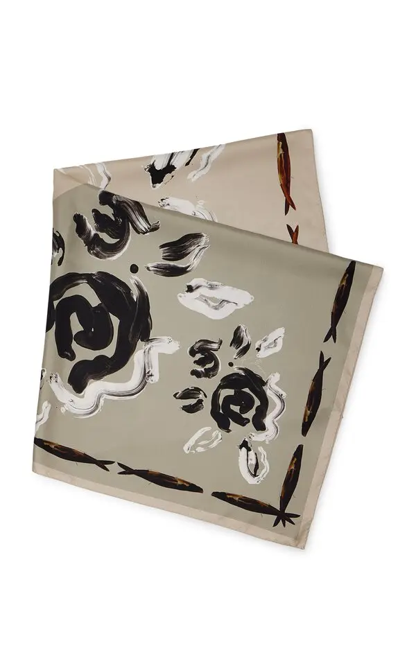 KALLMEYER Rose Oversized Silk Scarf