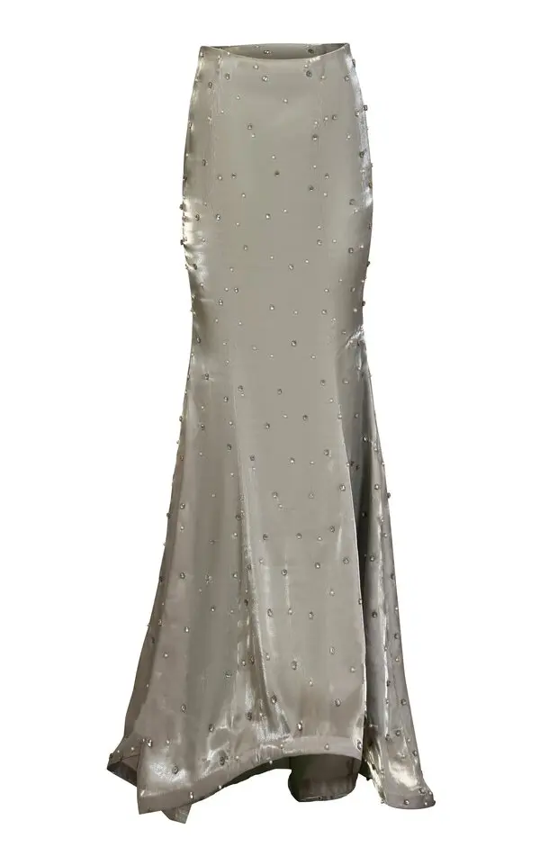 LA FUORI Embroidered Maxi Skirt