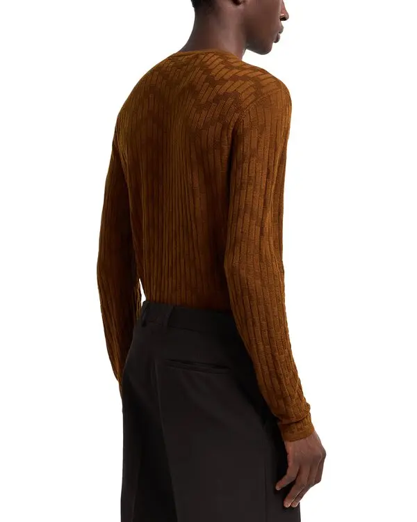 Emporio Armani Chevron Knit Sweater - Rust/copper