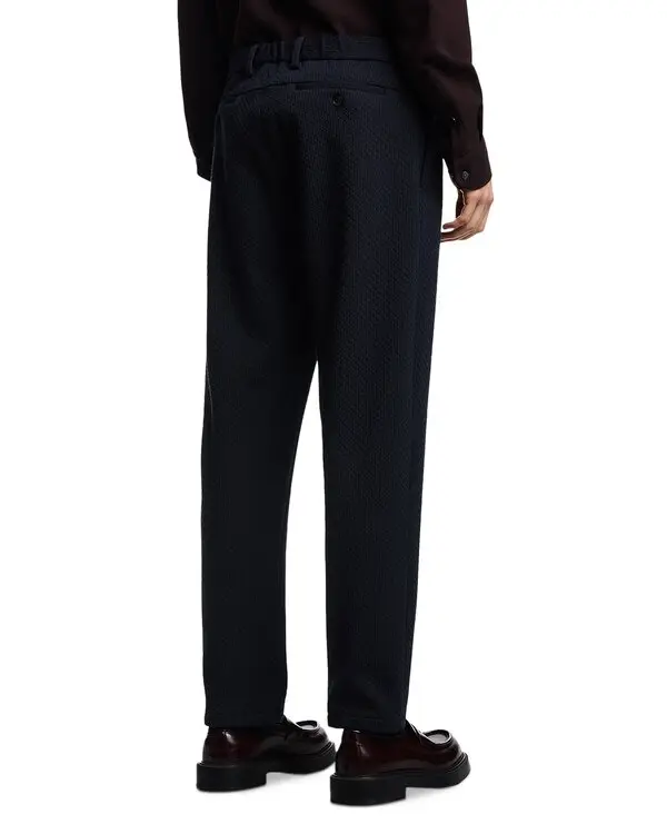 Emporio Armani Regular Fit Double Jersey Jacquard Trousers