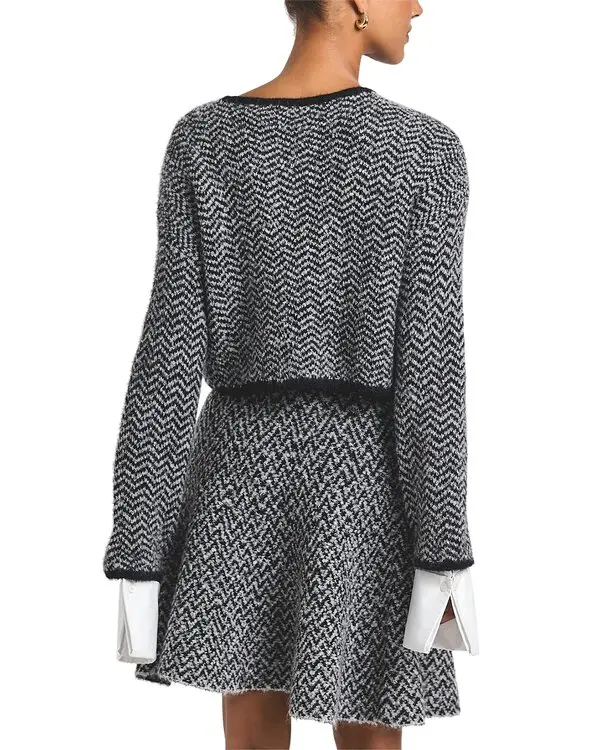 Derek Lam 10 Crosby Imogen Herringbone Mini Skirt