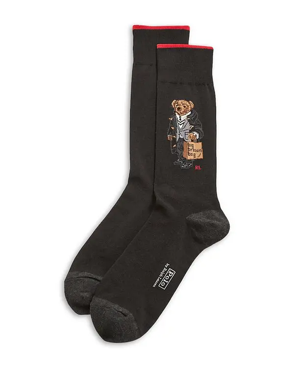 Polo Ralph Lauren Polo Bear Dress Socks Exclusive - Black
