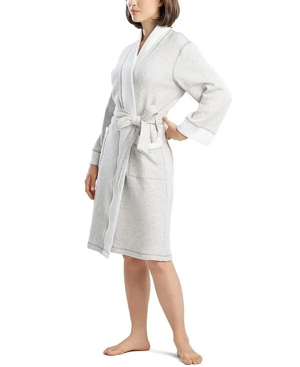 Natori Nova Cozy Brushed Knit Dream Robe - Light Heather Grey