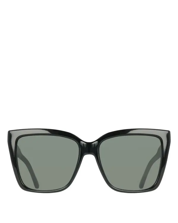 FERRAGAMO Solid Square Sunglasses - Black
