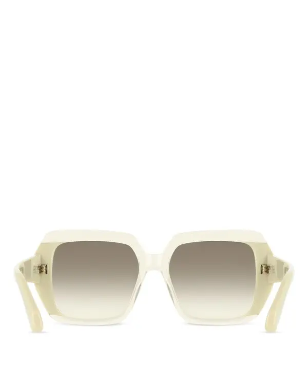 FERRAGAMO Solid Square Sunglasses - Transparent Beige/beige