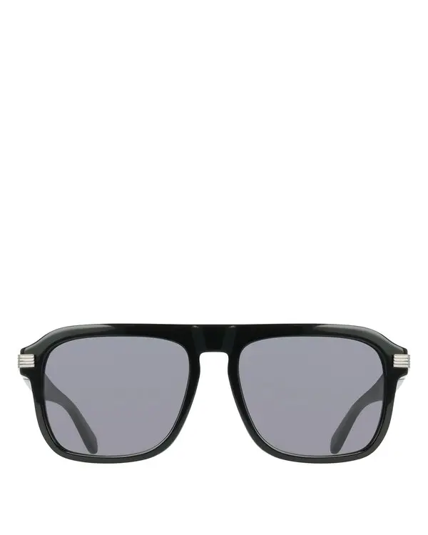 FERRAGAMO Solid Square Sunglasses - Black