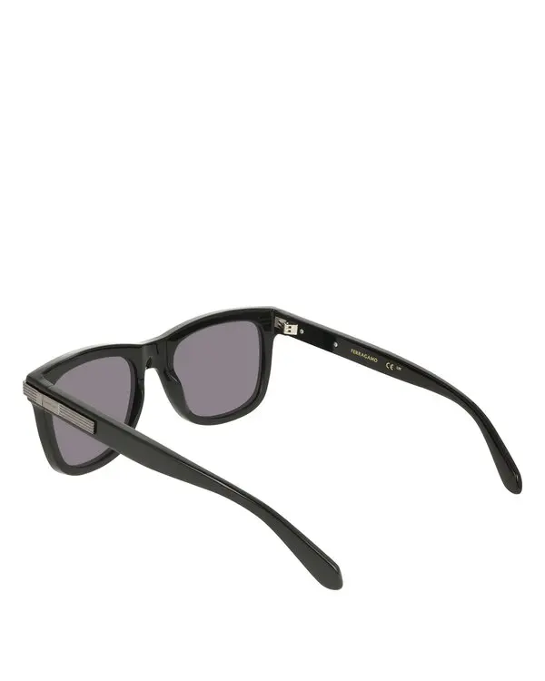 FERRAGAMO Solid Square Sunglasses - Black