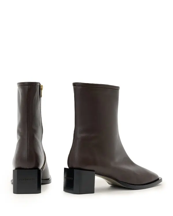ALLSAINTS Avril Leather Boots - Brown