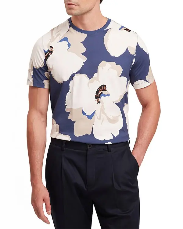Ted Baker London Kathan Bold Floral Print Tee - Navy