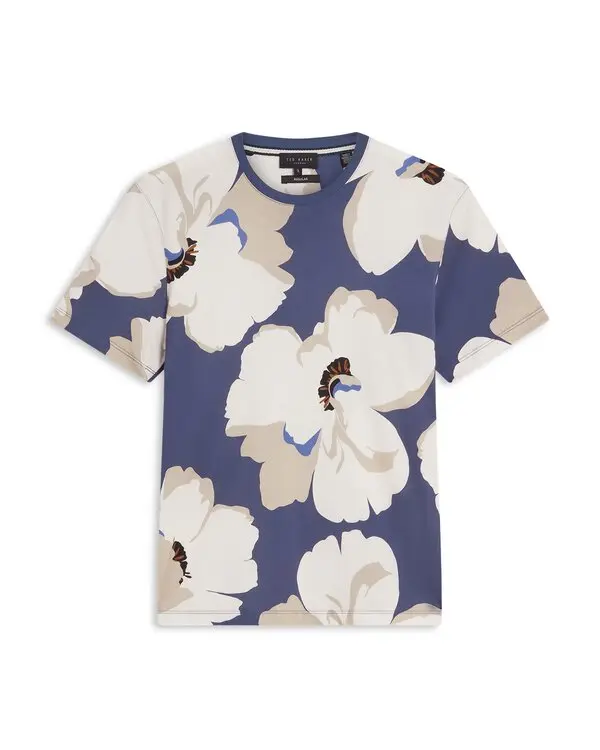 Ted Baker London Kathan Bold Floral Print Tee - Navy