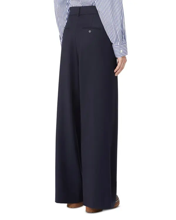 Max Mara Globale Wool Blend Pleated Pants