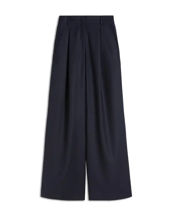 Max Mara Globale Wool Blend Pleated Pants