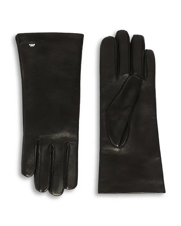 Max Mara Leather Gloves - Black