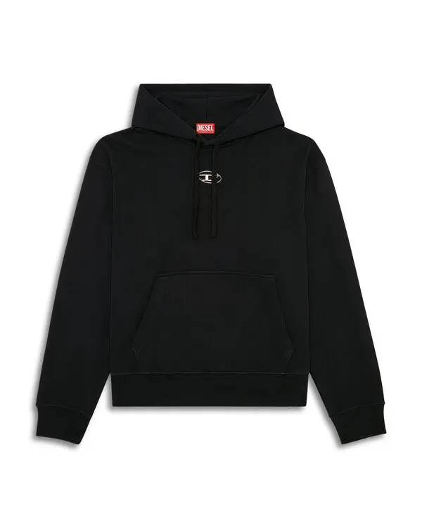 DIESEL® S-macs-hood-od Cotton Hooded Sweatshirt - Deep/black