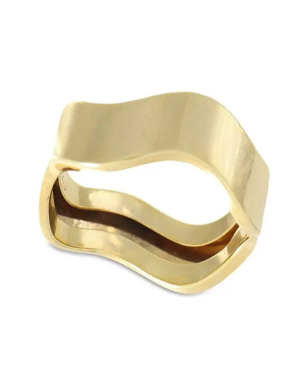 Bloomingdale'S 14k Yellow Polished Wave Ring - Gold